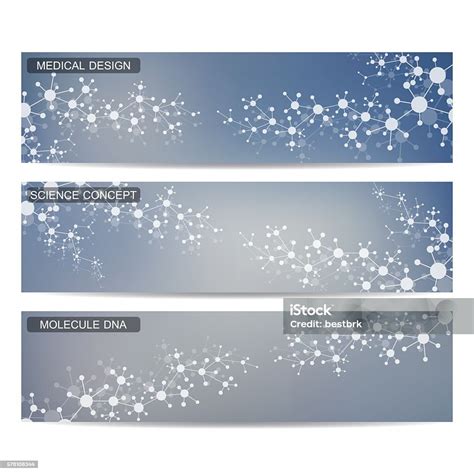 현대 과학은 배너 분자 구조 Dna 및 뉴런 0명에 대한 스톡 벡터 아트 및 기타 이미지 0명 Dna 과학 Istock