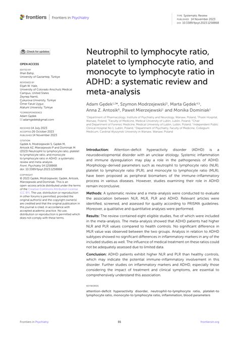 Pdf Neutrophil To Lymphocyte Ratio Platelet To Lymphocyte Ratio And Monocyte To Lymphocyte
