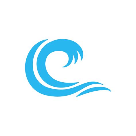 Blue Water Wave Line Icon In The Sea 14491852 Png
