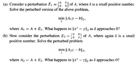 Solved Consider The Problem Of Finding The Minimum 2 Norm
