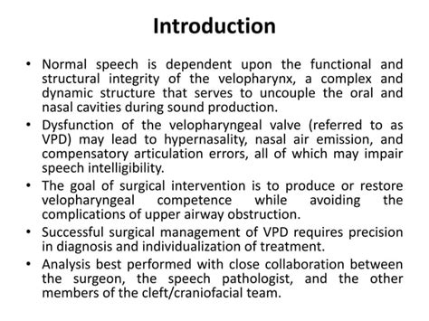 Velopharyngeal Dysfunction Vpd Pptx Ear Nose And Throat Velopharyngeal Dysfunction Vpd Pptx Ear Nose And Throat