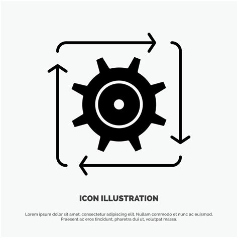 Workflow Automation Development Flow Operation Solid Glyph Icon Vector 15682774 Vector Art At