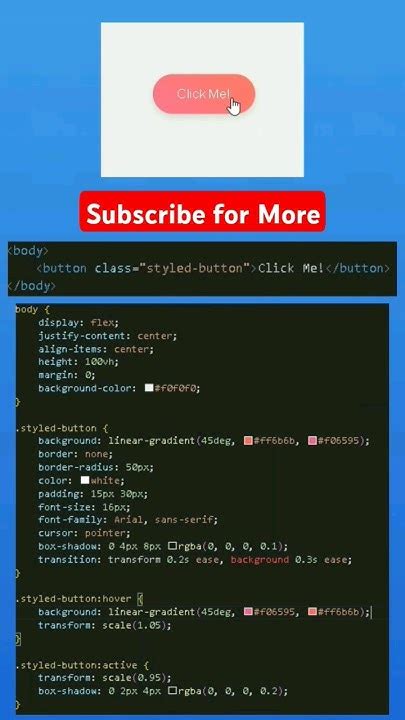 Create A Stunning Gradient Button With Html And Css Easy Code Html Htmlcss Coding Css Youtube