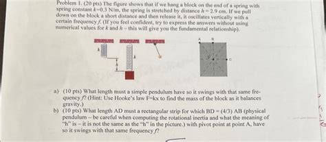 Solved Problem Pts The Figure Shows That If We Hang A Chegg