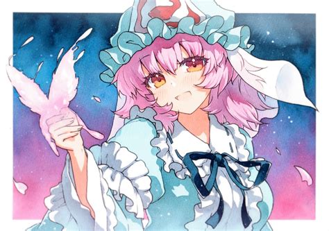Saigyouji Yuyuko Touhou Drawn By Rinkaqqqrinkappp Danbooru