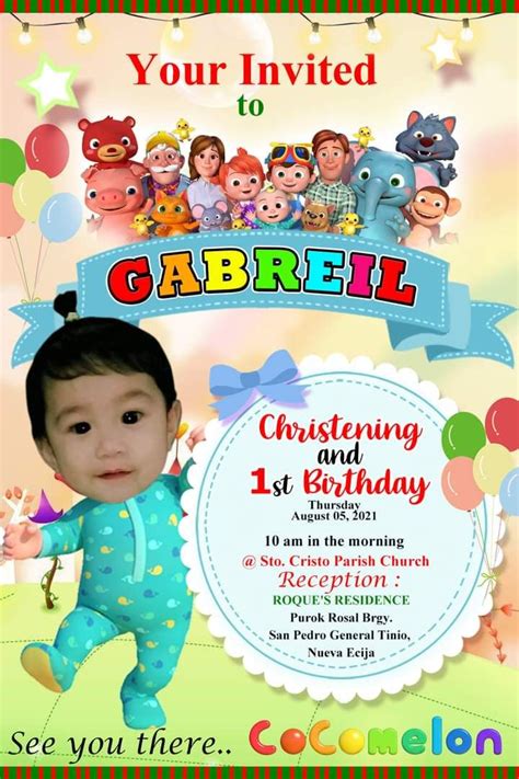 Free Cocomelon Invition Layout Unique Cocomelon Invitation Baby Birthday Invitations