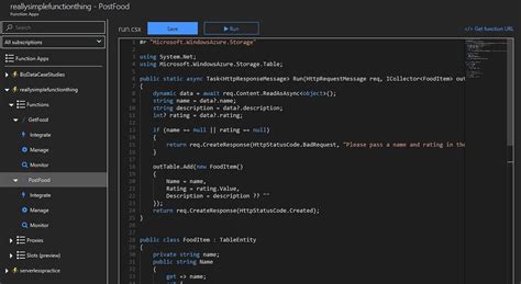 a simple serverless api using azure tables and functions r csharp