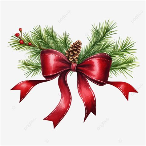 메리 크리스마스 크리스마스 나무 가지와 리본 인사말 12월 크리스마스 장식 Png 일러스트 및 이미지 에 대한 무료 다운로드 Pngtree
