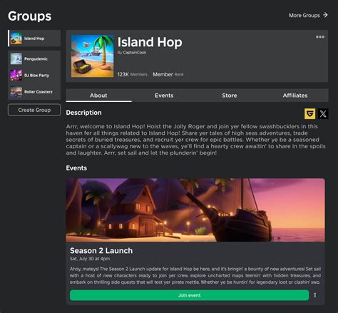 embedding events on your groups page announcements developer forum roblox