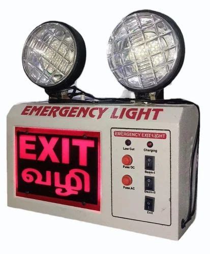 White Multi Language Exit Light Cabinet Metal Regular At Rs In New Delhi