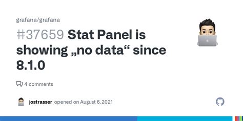 Stat Panel Is Showing No Data Since Issue Grafana Grafana GitHub