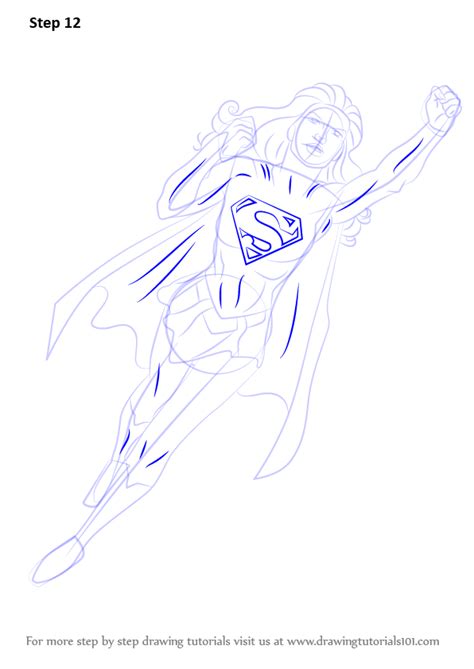 How To Draw Supergirl Supergirl Step By Step