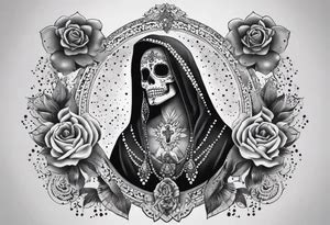 Mexican Style Santa Muerte Tattoo For Chest Tattoo Idea Tattoosai