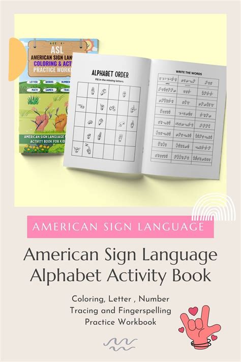 Asl American Sign Language Asl Trace And Sign Alphabet And Number