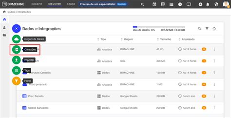 Criando Conexão De Dados Base De Conhecimento Bimachine