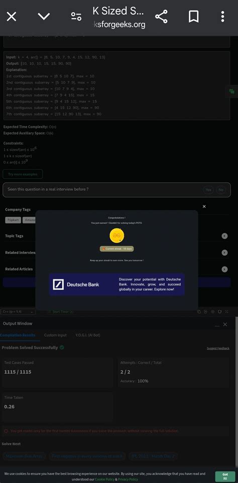 Day 18 Of Code Challenge K Sized Subarray Maximum Pratham Dhakad Posted On The Topic Linkedin