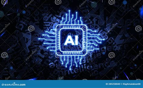 светящийся процессор набора микросхем с рассеянным фоновым текстом цифровые технологические