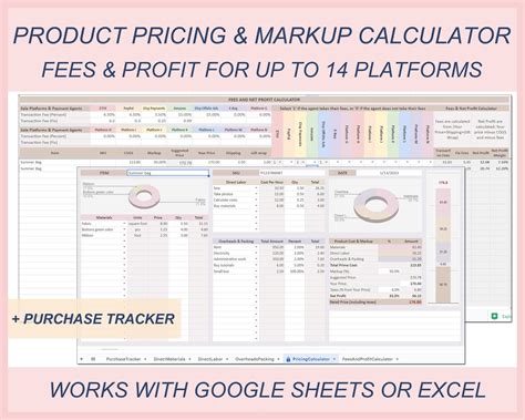 Product Costing Template Excel Product Planner Pricing Template Pricing