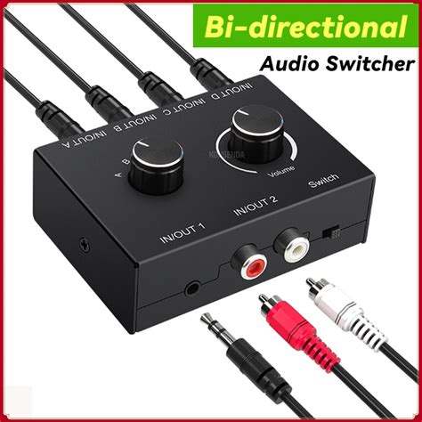 RCA Mm Jack Audio Switcher Bi Directional X X R L To Mm Audio Switcher Selector In