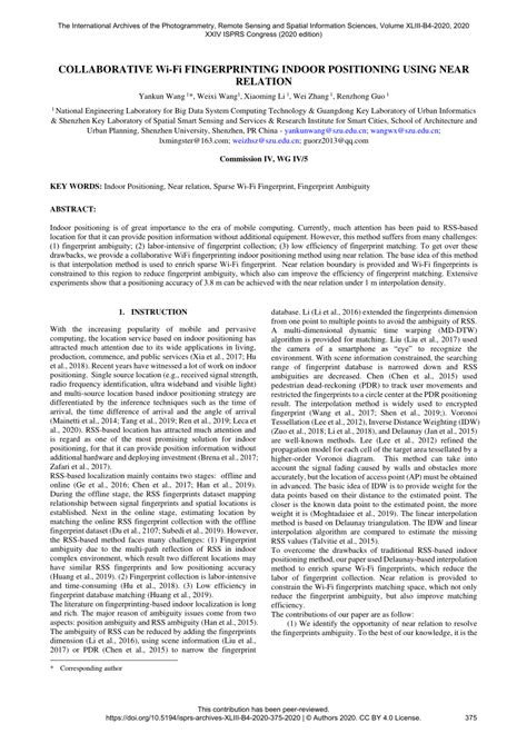 Pdf Collaborative Wi Fi Fingerprinting Indoor Positioning Using Near Relation