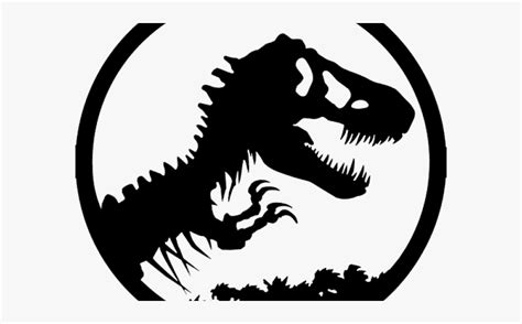 Black And White Jurassic Park Logo