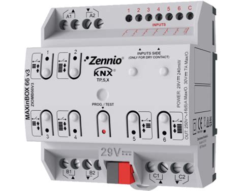 Zennio Maxinbox66v3 6outputs 6inputs Knx Actuator Ziomb66v3