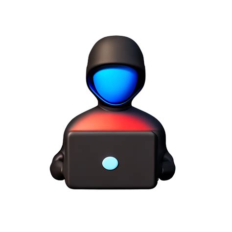 Hacker 3d Rendering Icon Illustration 28577447 Png