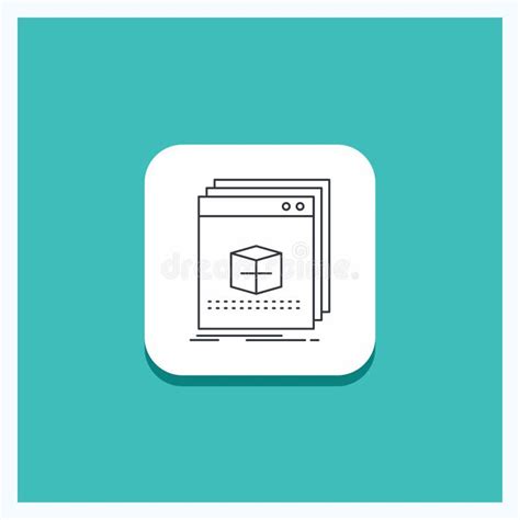 Round Button For Software App Application File Program Line Icon