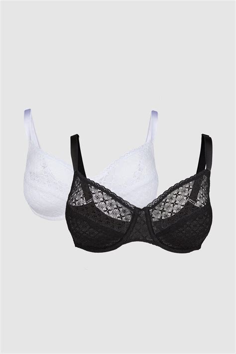 Gorgeous Dd 2 Pack Textured Lace Minimiser Bra Debenhams
