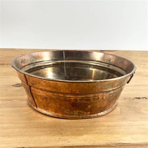 Solid Copper Planter Beautiful Metal Bin Antique Copper Planter Bin