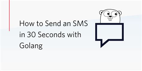 How To Send An Sms In 30 Seconds With Golang Twilio