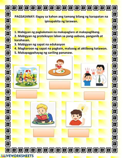 Karapatan Interactive Worksheet Live Worksheets 50 Off