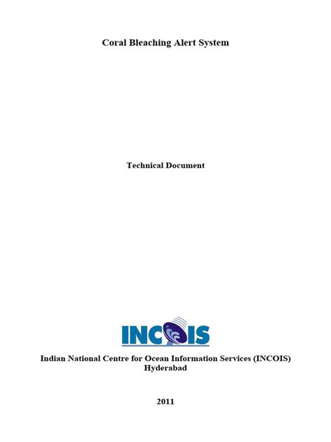 Coral Bleaching Alert System Technical Document Pdf Coral Sea