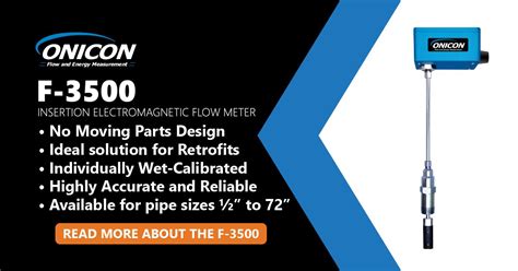 F 3500 Insertion Electromagnetic Flow Meter Onicon Flow And Energy