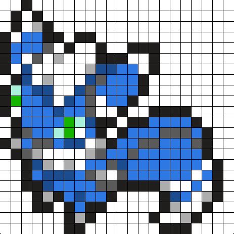 Male Meowstic Sprite Small Perler Bead Pattern Bead Sprites