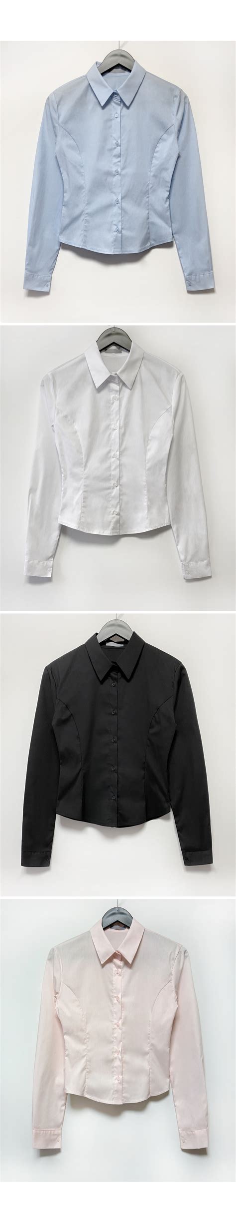 라쏘 로니 베이직 크롭 셔츠