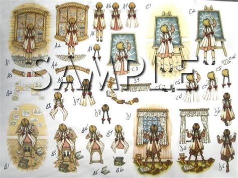 Vintage Girl Scenes Decoupage Sheet Pf42