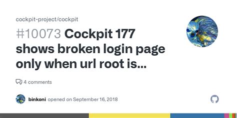 Cockpit 177 Shows Broken Login Page Only When Url Root Is Cockpit
