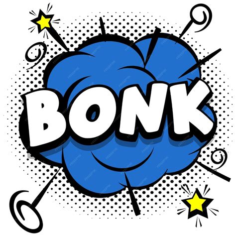 Free Vector Bonk Comic Bright Template With Speech Bubbles On