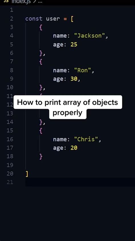 How To Print Array Of Objects Properly Artofit