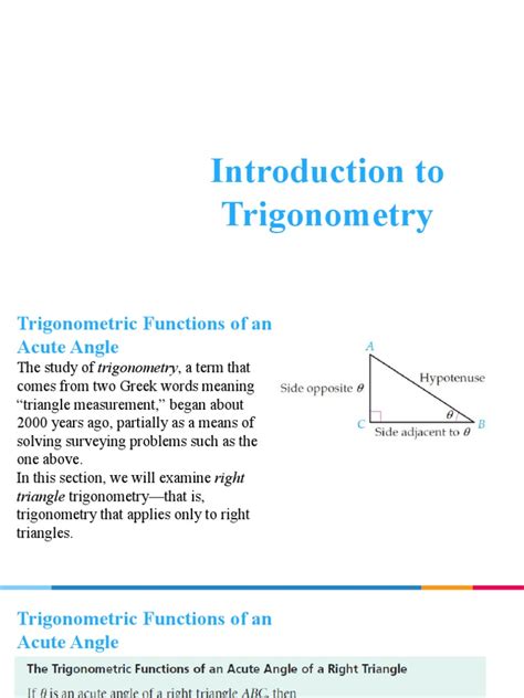 Introduction To Trigonometry Pdf Trigonometry Trigonometric Functions