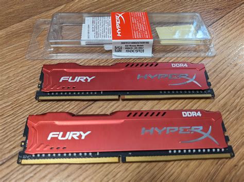 Оперативна память Hyperx Ddr4 2400 8192mb X2 Pc4 19200 Fury Red 1 100 грн Комплектуючі та