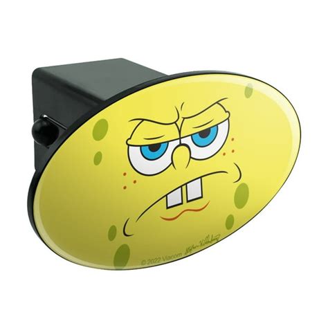 Spongebob Angry Face Oval Tow Trailer Hitch Cover Plug Insert