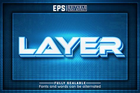 Premium Vector Layer 3d Editable Text Effect
