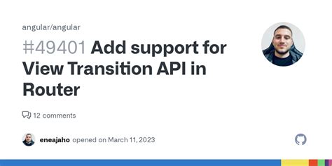 add support for view transition api in router · issue 49401 · angular