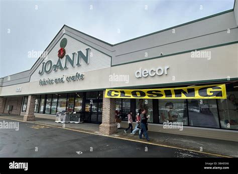 People Exit A Joann Fabric And Crafts Store In Barre Vt On Saturday