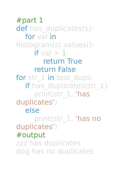 Unit 7 Programming Assignment Part 1 Def Hasduplicatess For Val