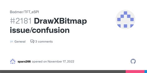 drawxbitmap issue confusion · bodmer tft espi · discussion 2181 · github