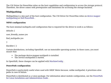 host configuration persistent storage for containerized applications