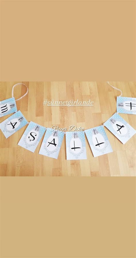 Sunnet Garland Banner Hidden Object Chain Masallah Nazar Oldu Da